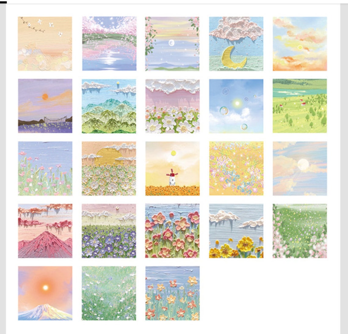 46 Pcs Pastel Aesthetic Stickers Scenery Sticker Pack - Etsy