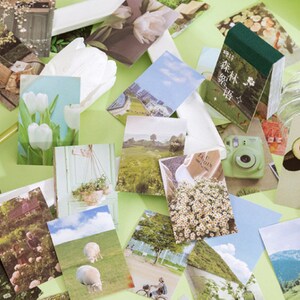 50 Pcs Green Aesthetic Sticker Pack Sticker Pad Booklet - Etsy