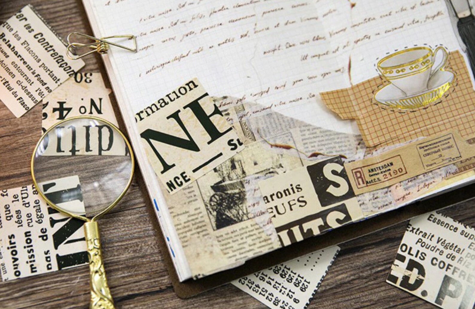 46 Pcs Old Newspapers Sticker Retro Papers Sticker Pack - Etsy