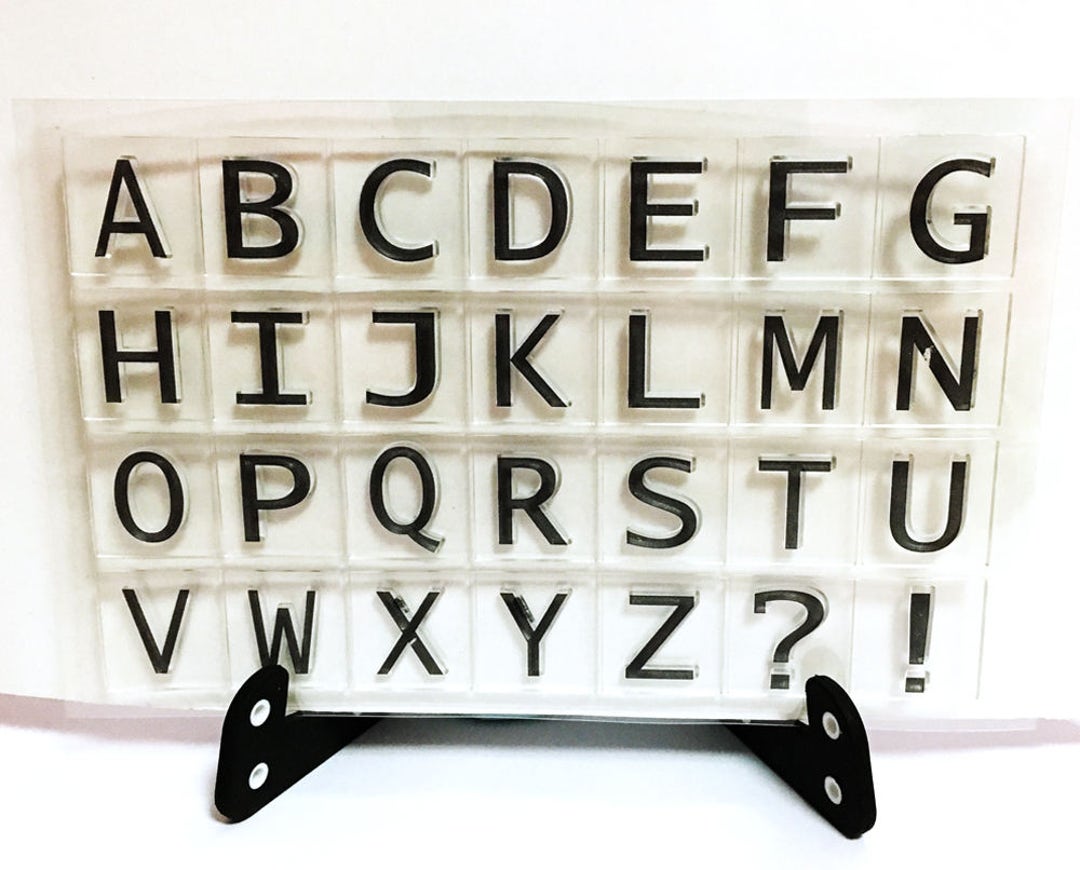 Alphabet Stamp, Clear Transparent Stamp, Rubber Stamp, Planner Journal ...