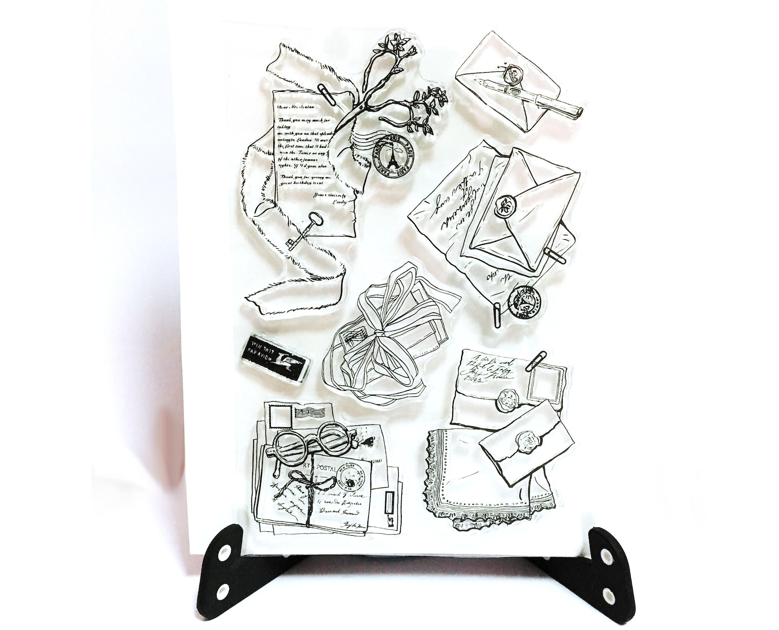 Antique Letters Stamp, Airmail Par Avion Clear Transparent Stamp, Wax ...