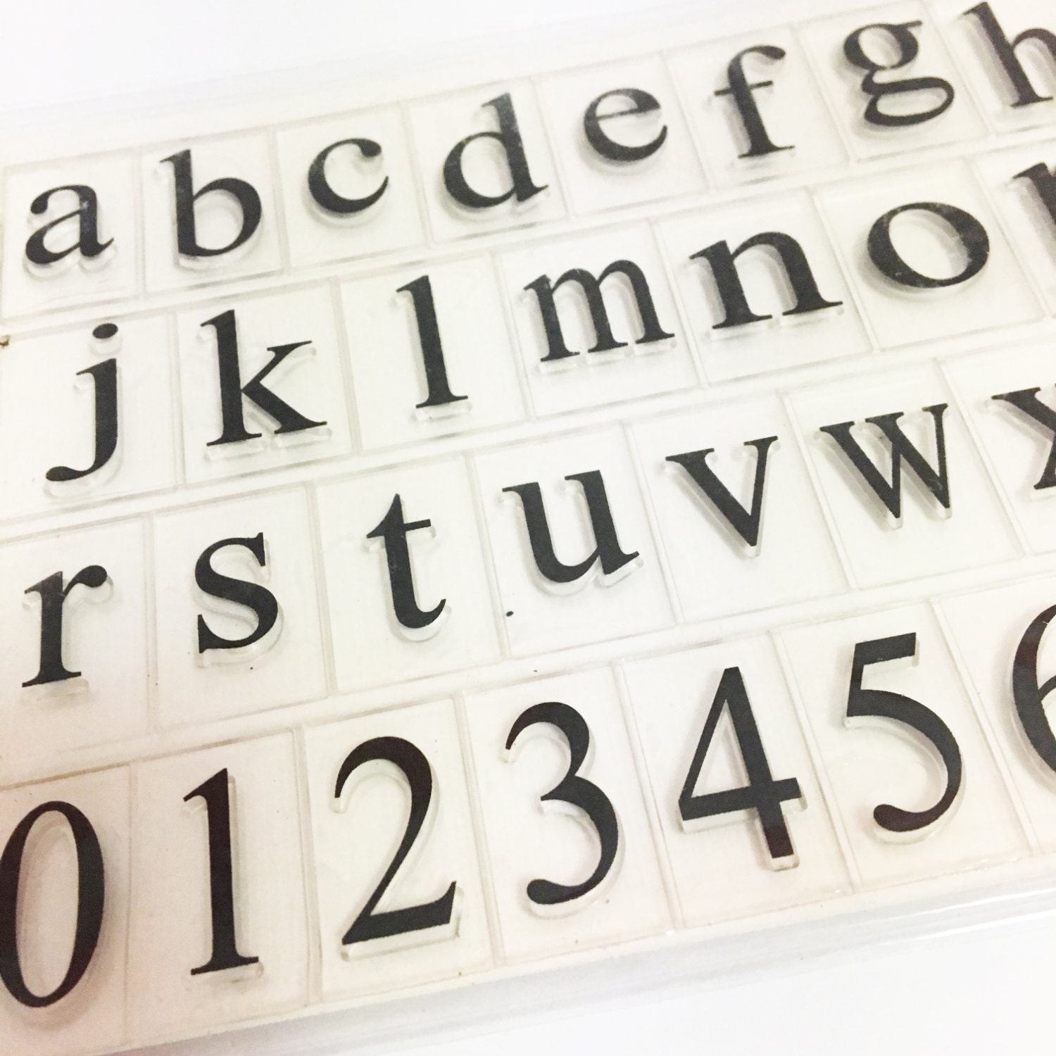 Alphabet Number Stamp Clear Transparent Stamp Rubber Stamp - Etsy