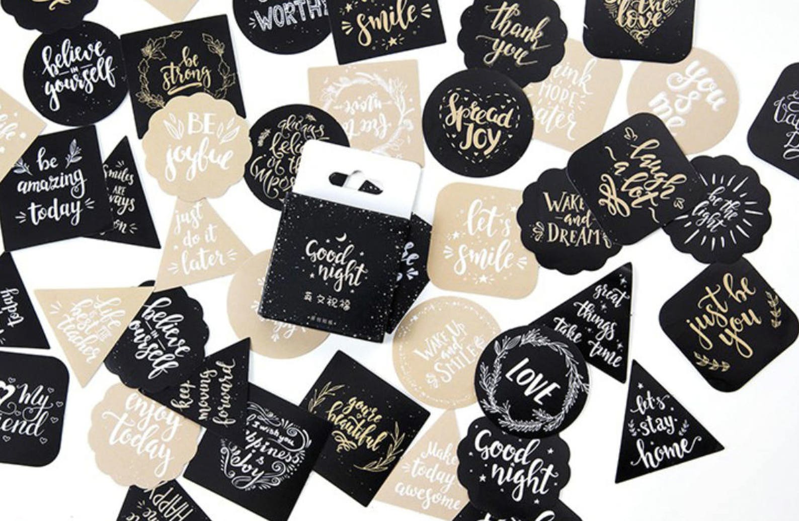 45 Pcs Positive Quotes Sticker Greetings Sticker - Etsy