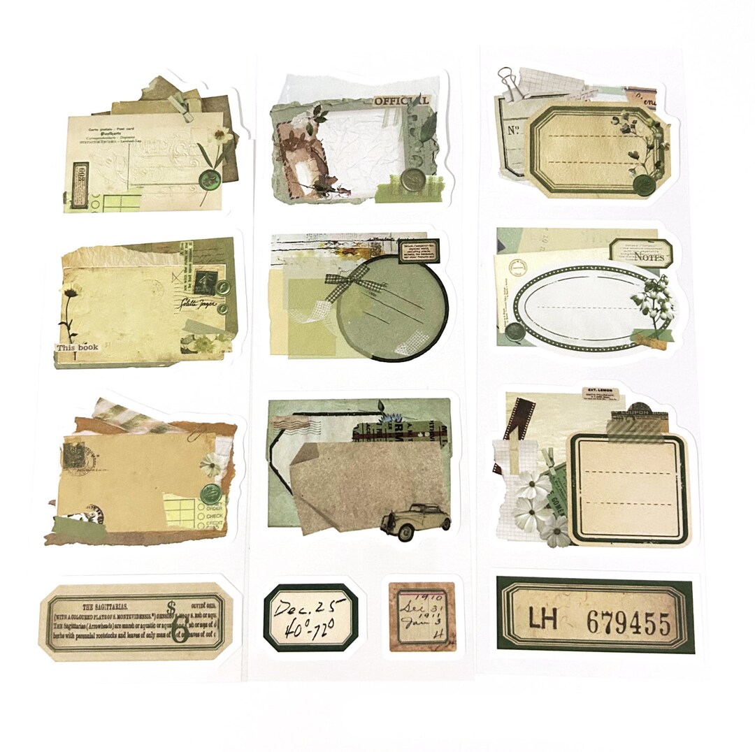 26 Pcs Retro Letters Sticker Pack, Vintage Sticker, Scrap Booking ...