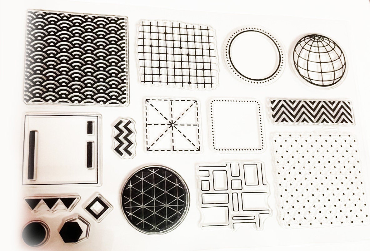 Geometric Shapes Stamp Round Circle Clear Transparent Stamp - Etsy