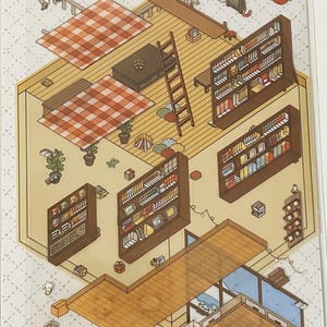 3D DIY Library Sticker, Scene Stickers, Journal Kit, Scrapbooking ...