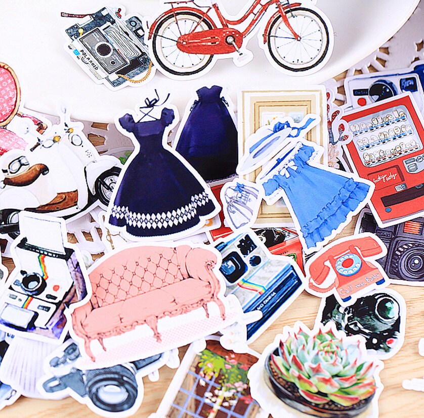 31 Pcs Vintage Life Sticker Retro Camera Sticker Pack Junk - Etsy