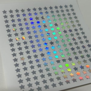 Mini Stars Holographic Sticker, Tiny Stickers, Shiny, Iridescent, Junk ...