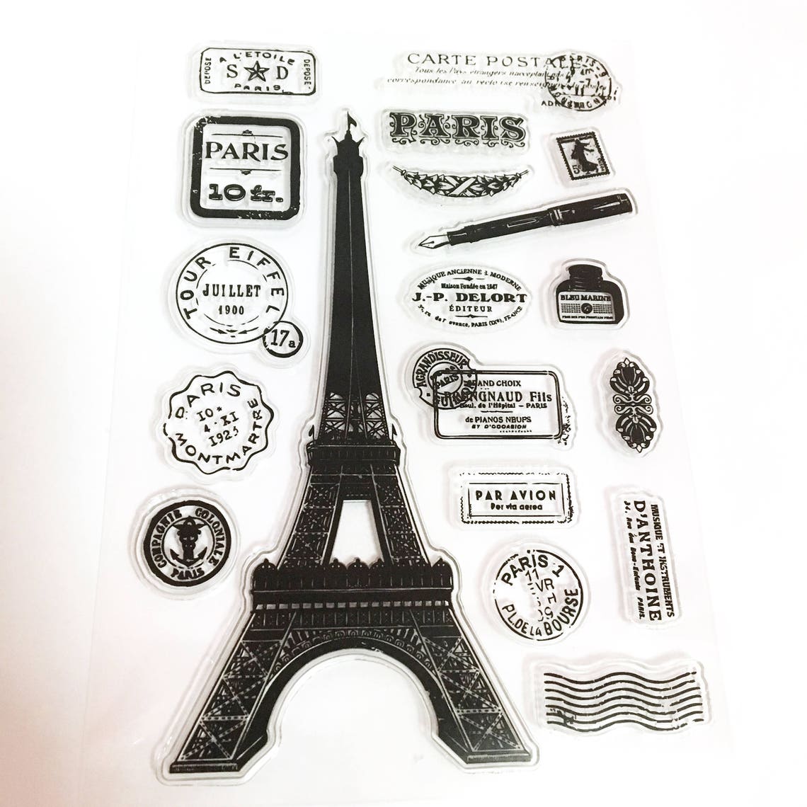 Paris Stamp Airmail Par Avion Clear Transparent Stamp - Etsy