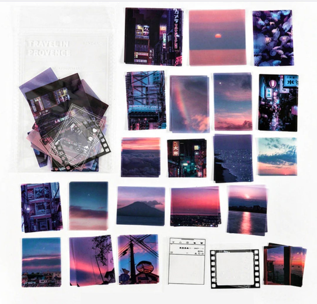45 Pcs Scenery Clear Sticker, Sky Clear Sticker, Scrap Book, Journal ...