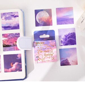 46 Pcs Sky Stickers Scenery Sticker Flakes Planner | Etsy
