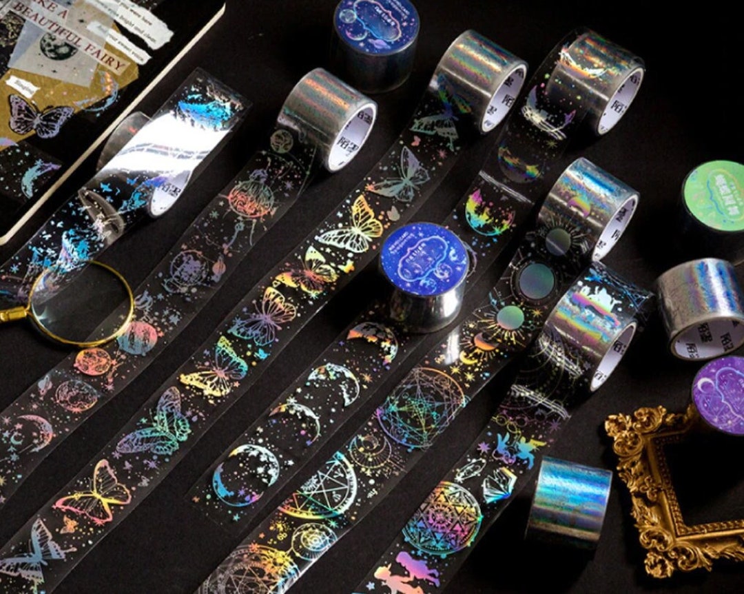 Celestial Holographic Clear Tape, Galaxy Clear Tape, Junk Journal ...