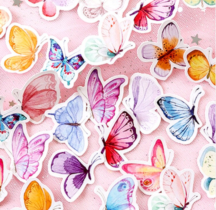 45 Pcs Butterfly Sticker Butterflies Sticker Flakes | Etsy
