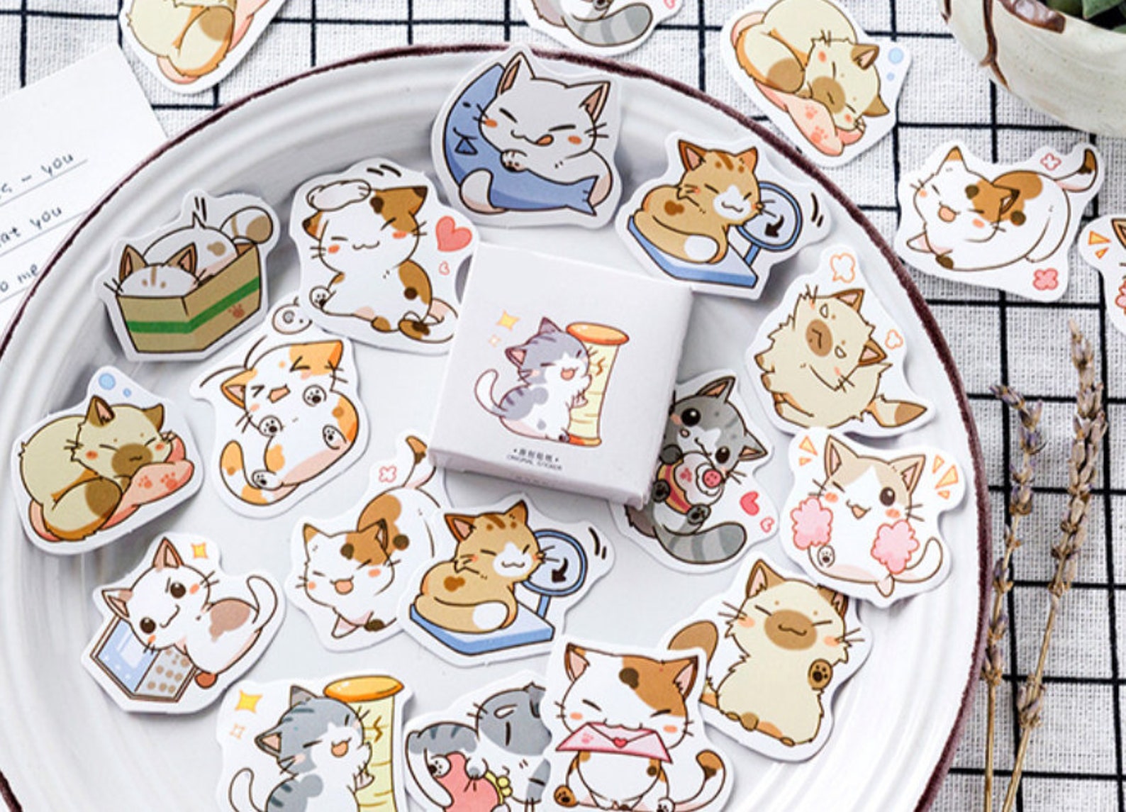 45 Pcs Cute Cats Sticker Cats Kitten Sticker Pet Animals | Etsy