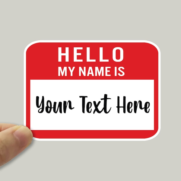 Hello My Name is Stickers - Etsy