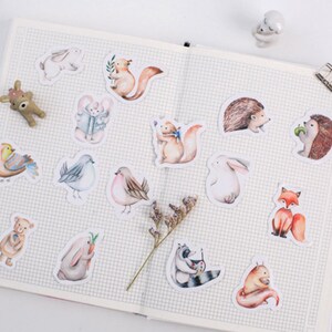 45 Pcs Cute Forest Animal Sticker, Animals Sticker Pack, Pet Zoo ...