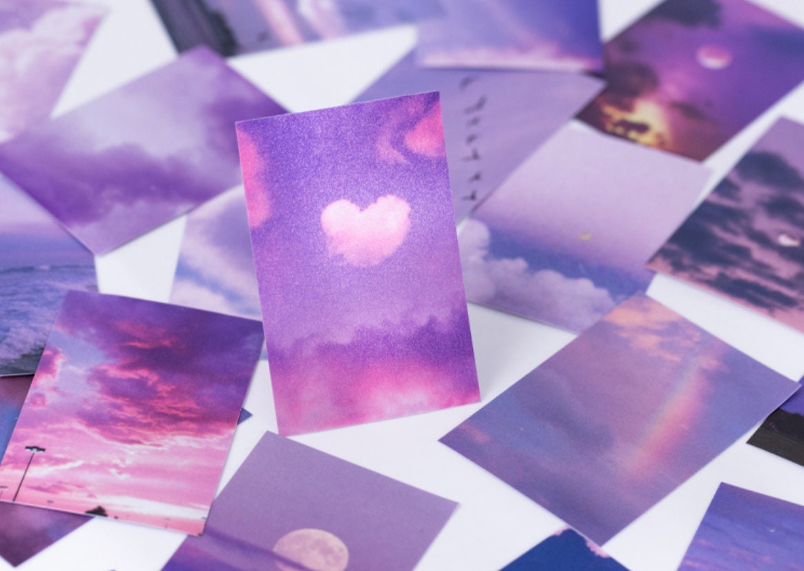 50 Pcs Sky Aesthetic Sticker Sticker Pad Booklet Travel - Etsy