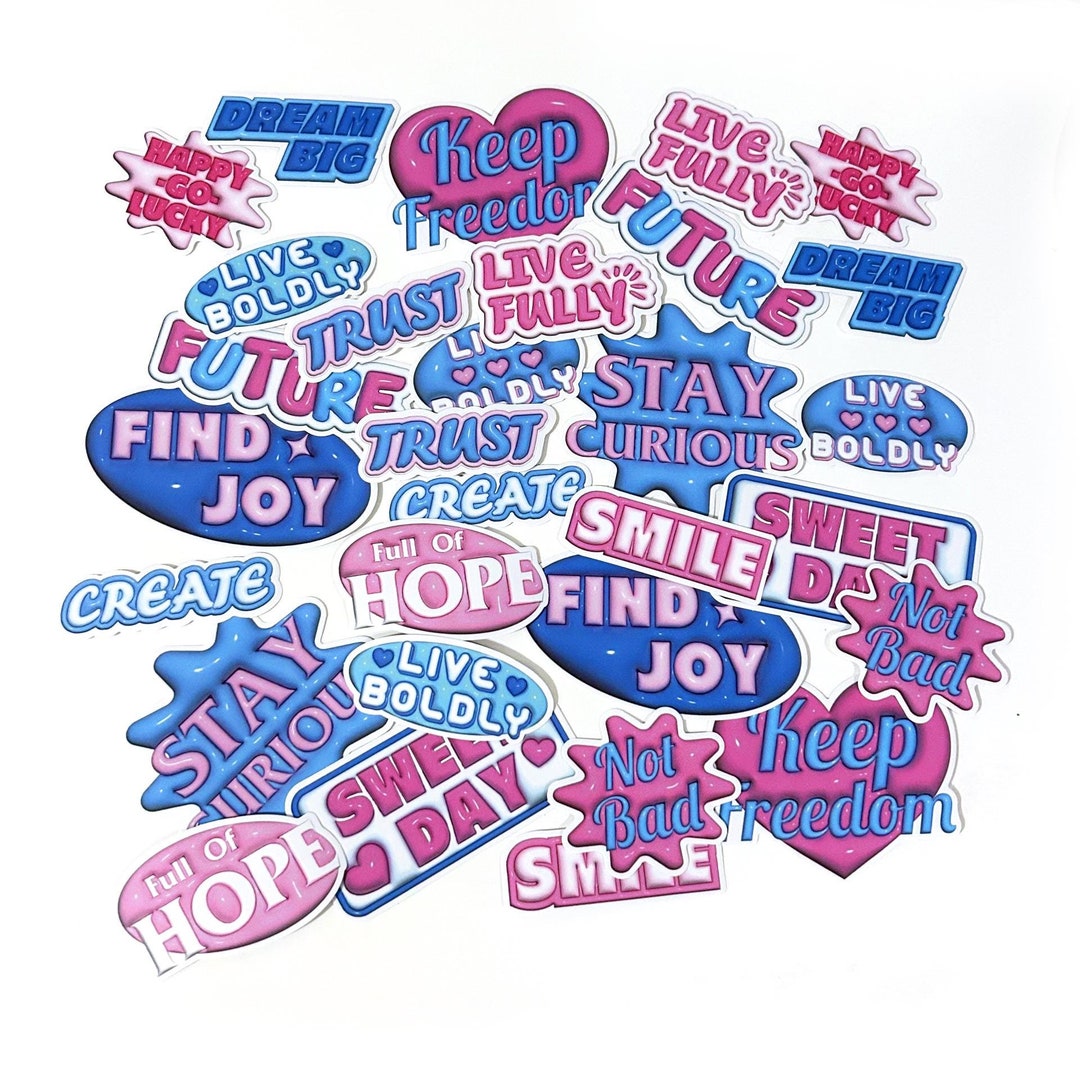 30 Pcs Quotes Sticker Pack, Words Sticker, Scrap Booking, Journal, Junk ...
