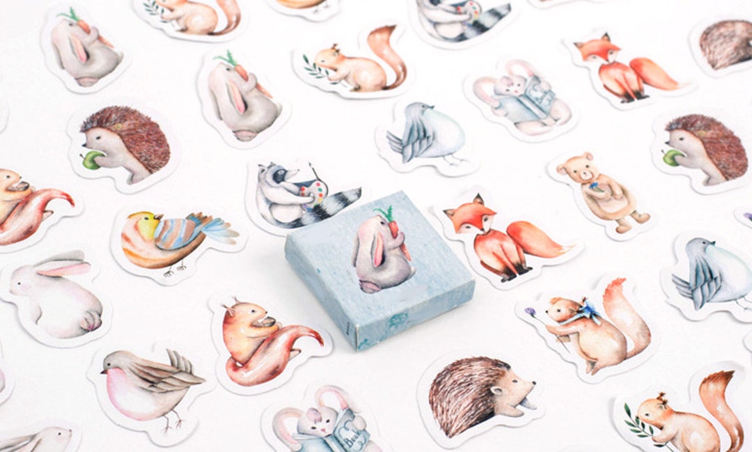 45 Pcs Cute Forest Animal Sticker, Animals Sticker Pack, Pet Zoo ...