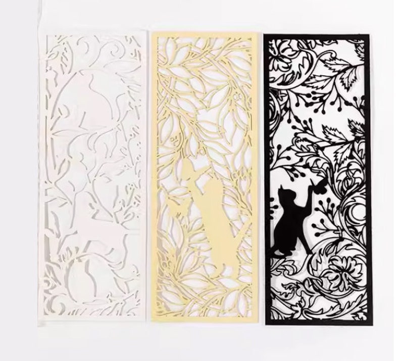 3 Pcs Cat and Leaves Lace Paper, Junk Journal Ephemera, Non Adhesive ...