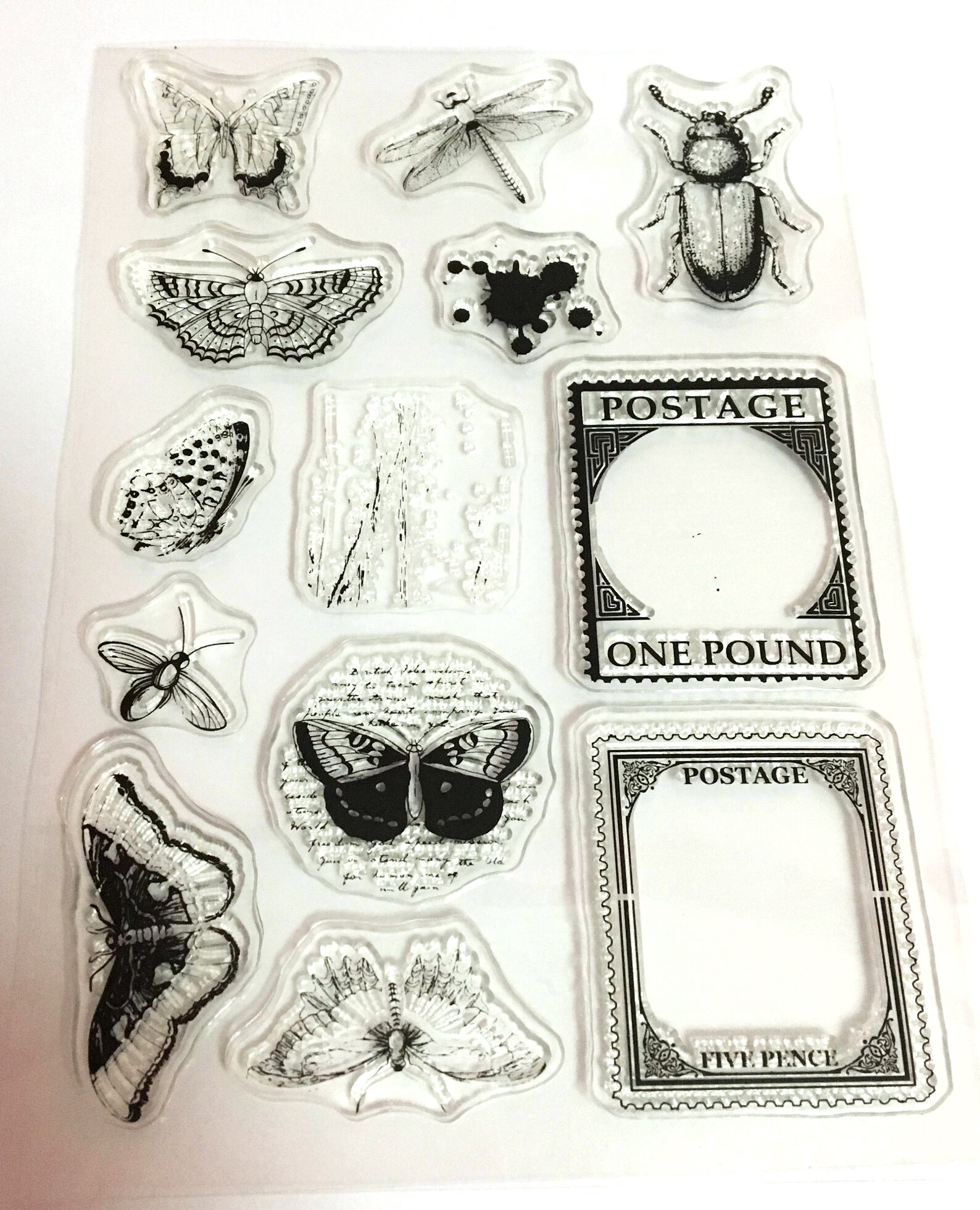 Postage Stamp Layered Postage Clear Transparent Stamp - Etsy