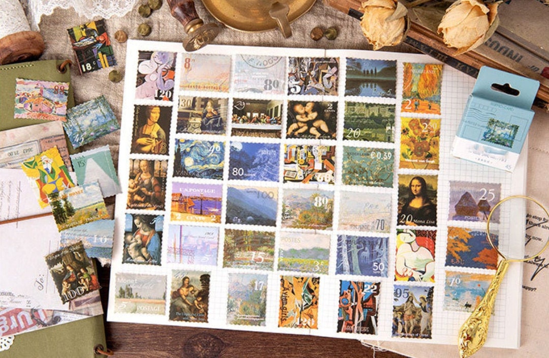 45 Pcs Artist Artwork Stamp Sticker Art Gallery Sticker - Etsy