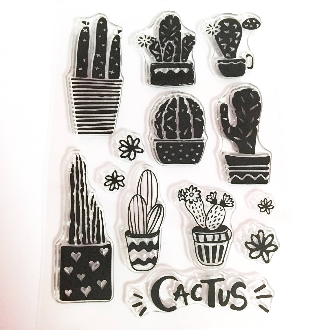 Cactus Stamp Cacti Clear Transparent Stamp Nature Rubber - Etsy