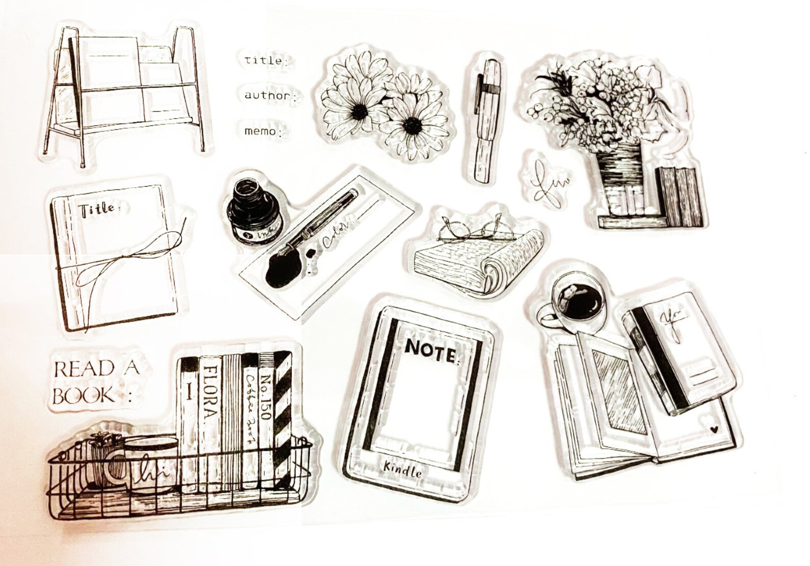 Reading Stamp Books Clear Transparent Stamp Read A Book | Etsy