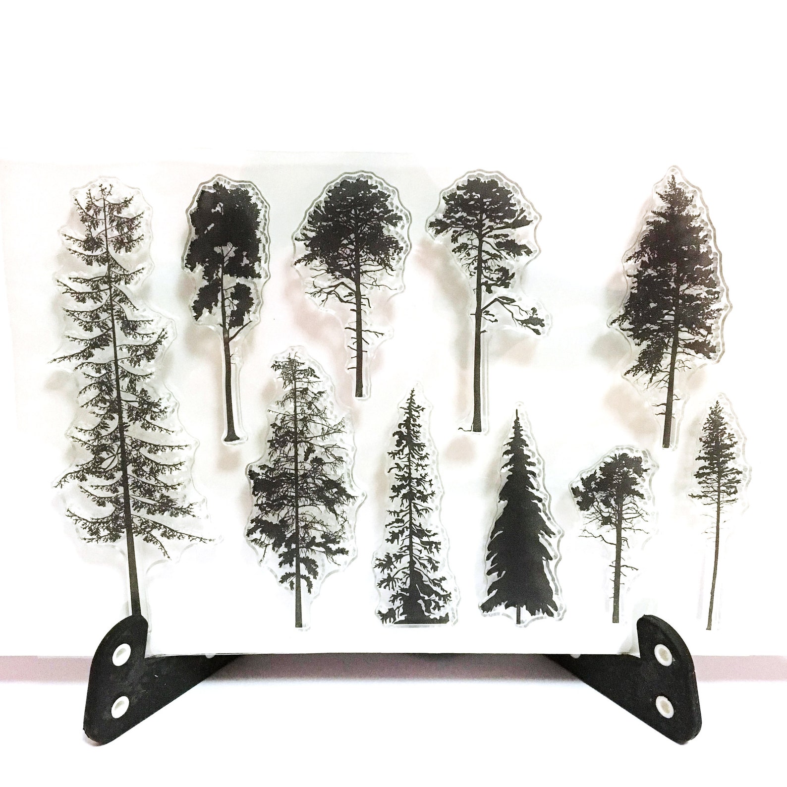 Tree Stamp Trees Clear Transparent Stamp Tree Silhouette - Etsy