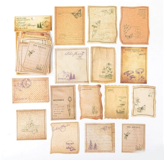 30 Pcs Burnt Papers Junk Journal Kit Journal Ephemera Bullet - Etsy