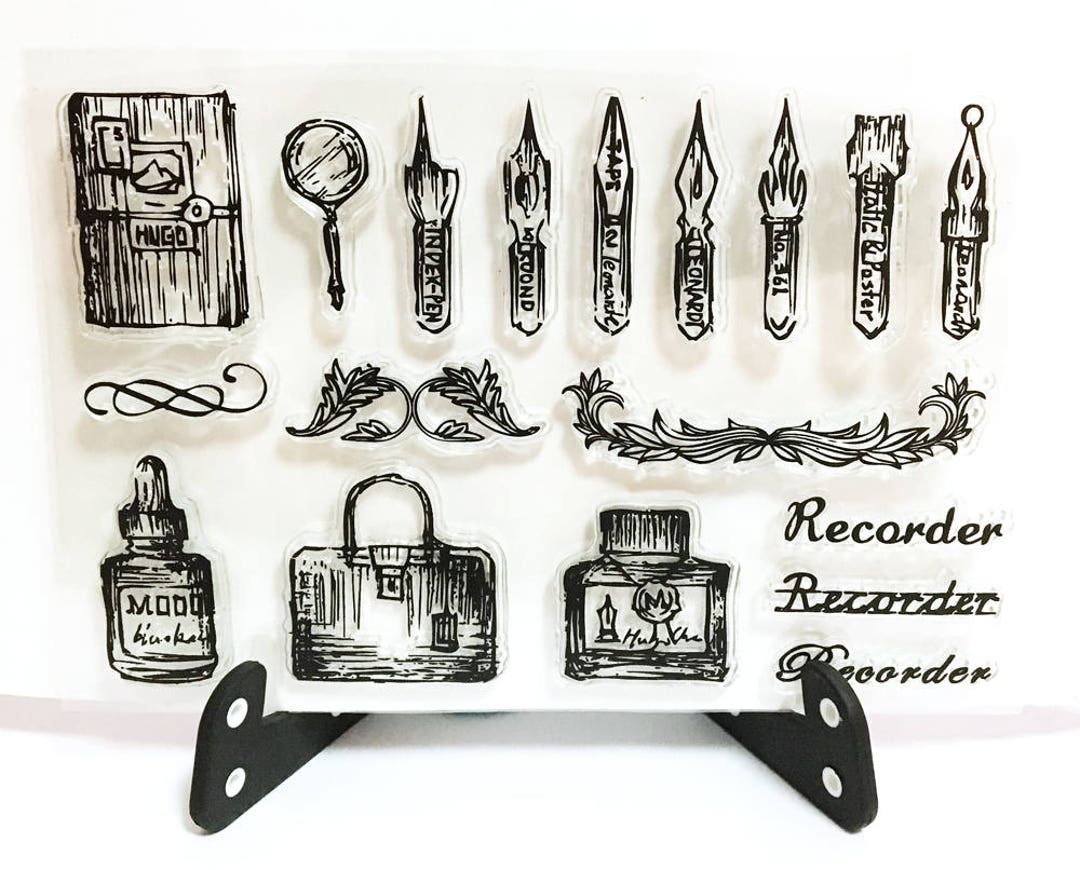 Writing Tools Stamp, Writer Instruments Clear Transparent Stamp ...