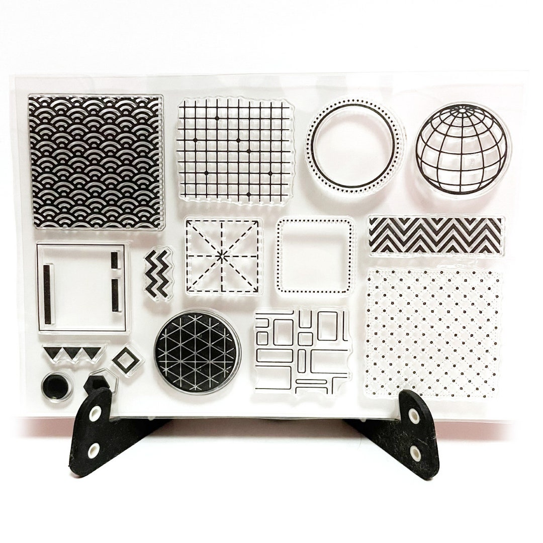 Geometric Shapes Stamp, Round Circle Clear Transparent Stamp, Rubber ...