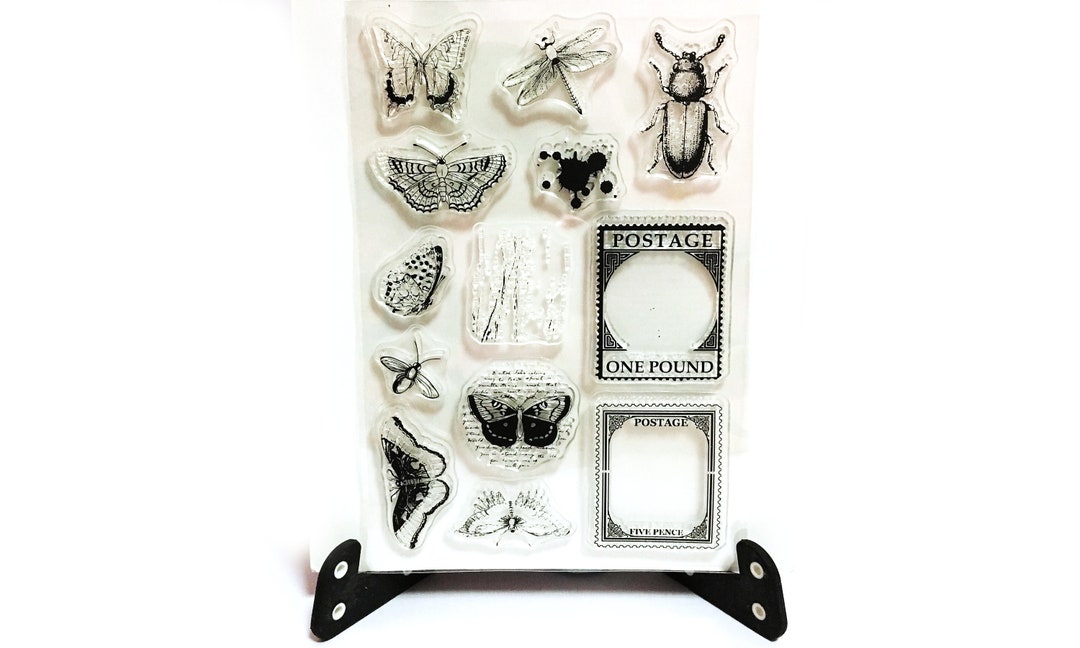 Postage Stamp, Layered Postage Clear Transparent Stamp, Insects Rubber ...