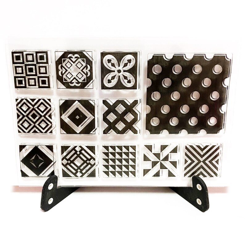 Mosaic Tiles Stamp Tile Clear Transparent Stamp Rubber - Etsy