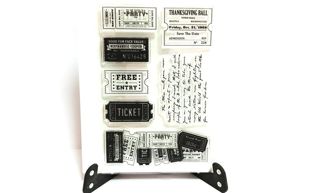 Ticket Stamp, Free Entry Clear Transparent Stamp, Daily Rubber Stamp ...