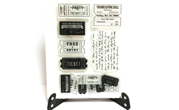 Ticket Stamp Free Entry Clear Transparent Stamp Daily Rubber - Etsy