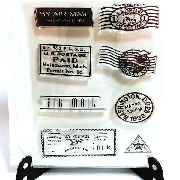 Postal Rubber Stamp - Etsy