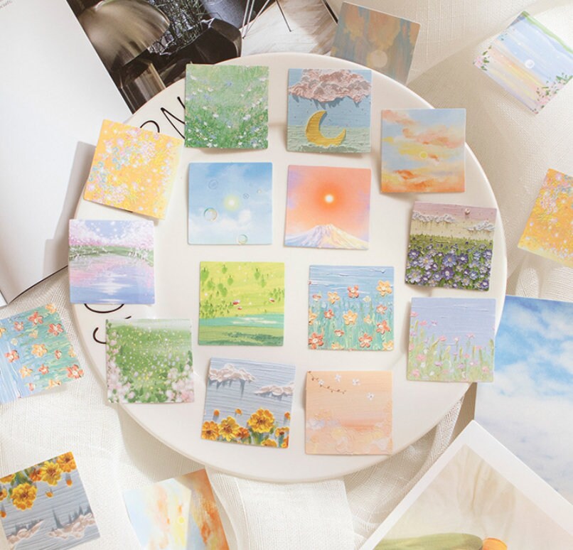 46 Pcs Pastel Aesthetic Stickers Scenery Sticker Pack - Etsy