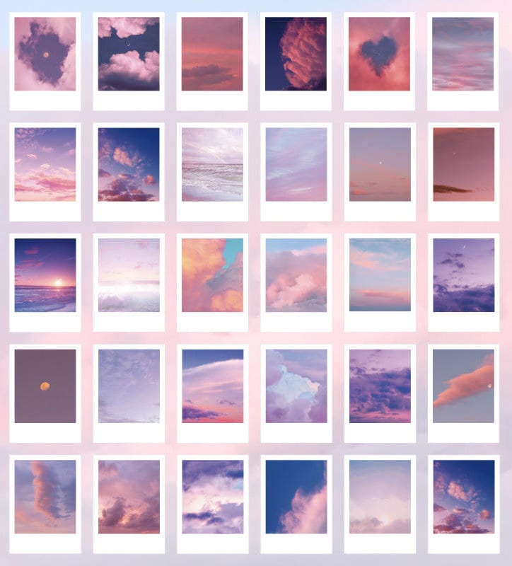 30 Pcs Pastel Sky Sticker Pack, Clouds Sticker, Ephemera, Sunset ...