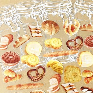 35 Pcs Bread Clear Sticker Pack, Scrapbook Stickers, Junk Journal Kit ...