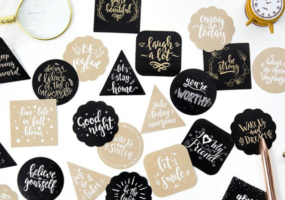 45 Pcs Positive Quotes Sticker Greetings Sticker - Etsy