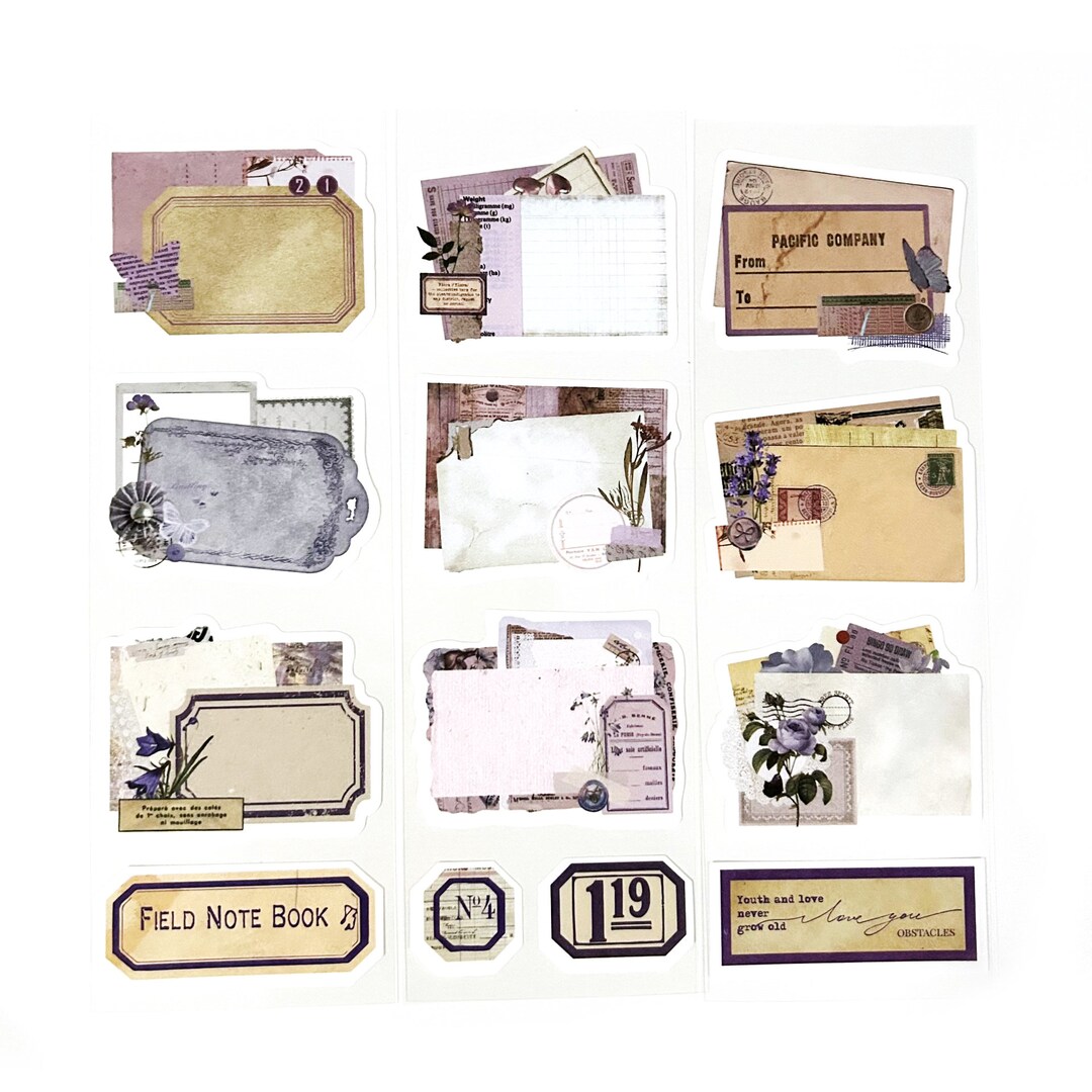 26 Pcs Retro Letters Sticker Pack, Vintage Sticker, Scrap Booking, Memo ...