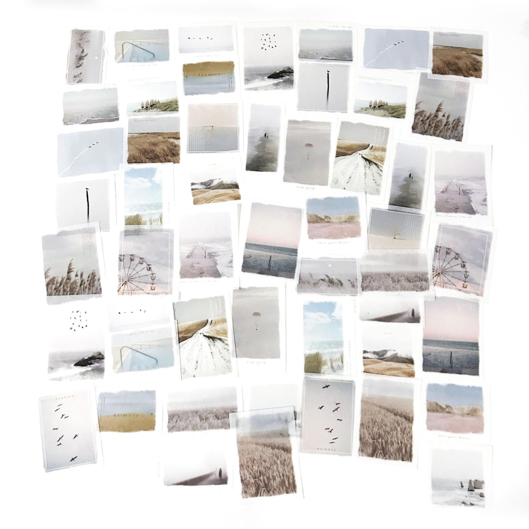 50 Pcs Scenery Washi Sticker, Fields Sticker Pack, Travel Journal ...