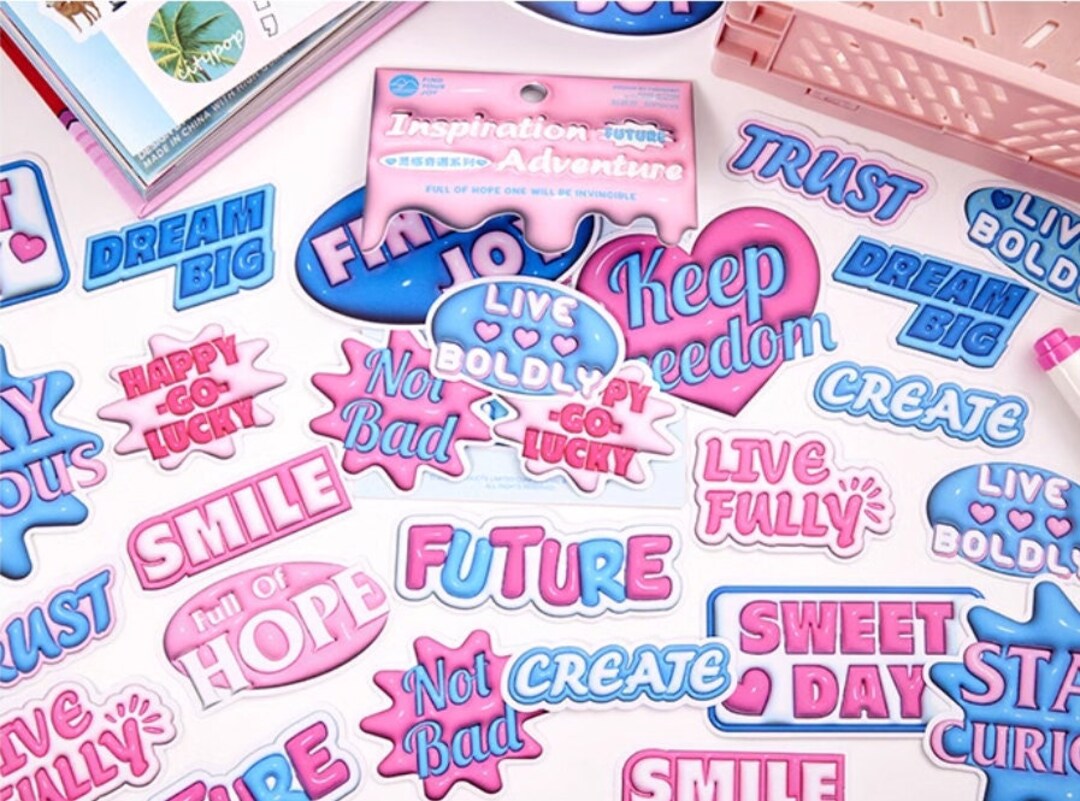 30 Pcs Quotes Sticker Pack, Words Sticker, Scrap Booking, Journal, Junk ...