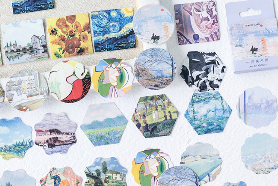 45 Pcs Artist Masterpieces Sticker Pack Art Gallery Sticker - Etsy