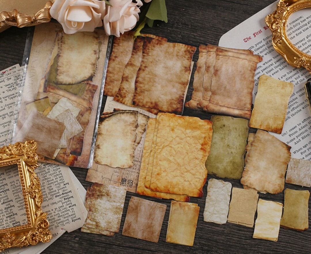 45 Pcs Vintage Note Sticker, Antique Letter Memo Sticker, Junk Journal ...