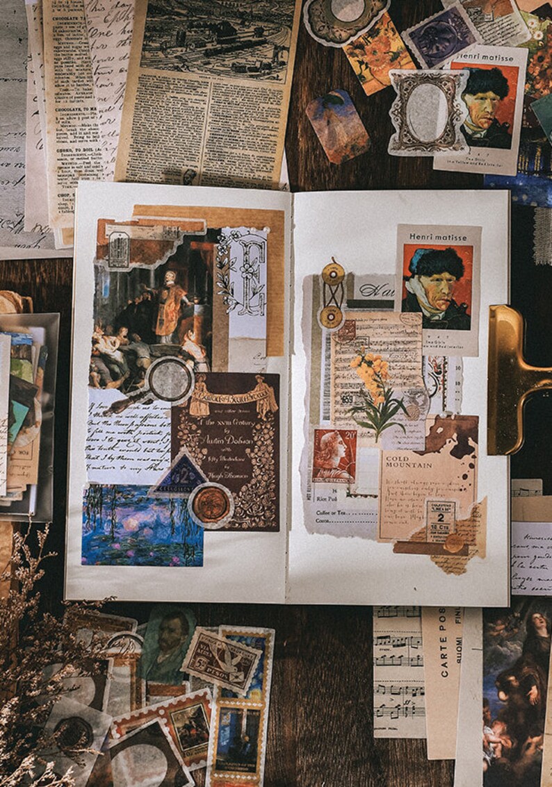 200 Pcs Artist Junk Journal Kit Letters Sticker Pack Memo - Etsy