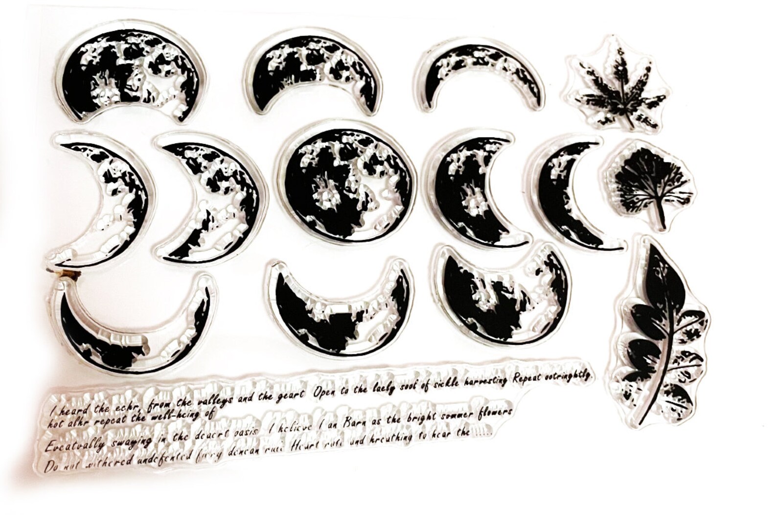 Moon Phases Clear Stamp Astrology Rubber Stamp Planner - Etsy