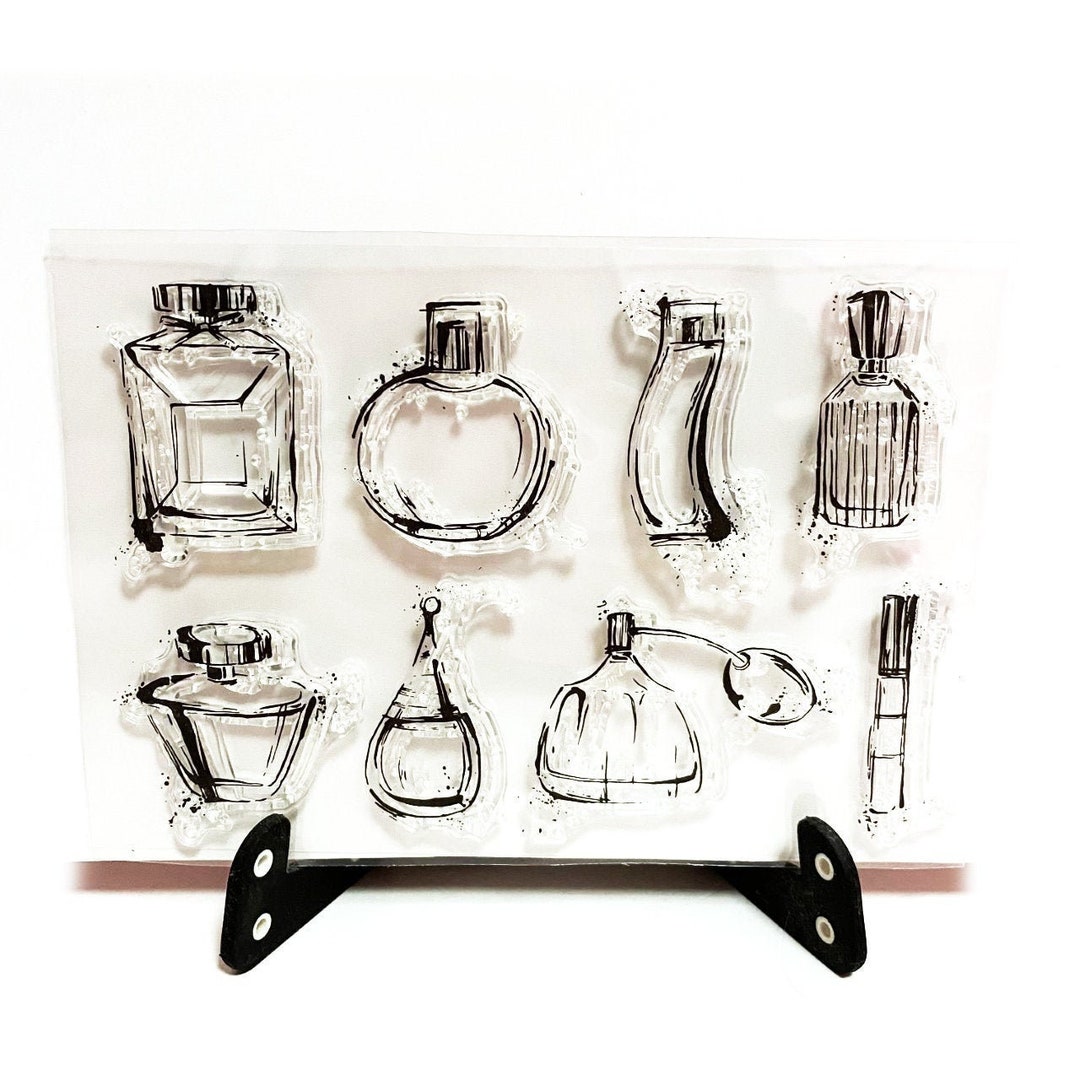 Perfume Bottle Stamp, Scent Clear Transparent Stamp, Glass Bottle ...