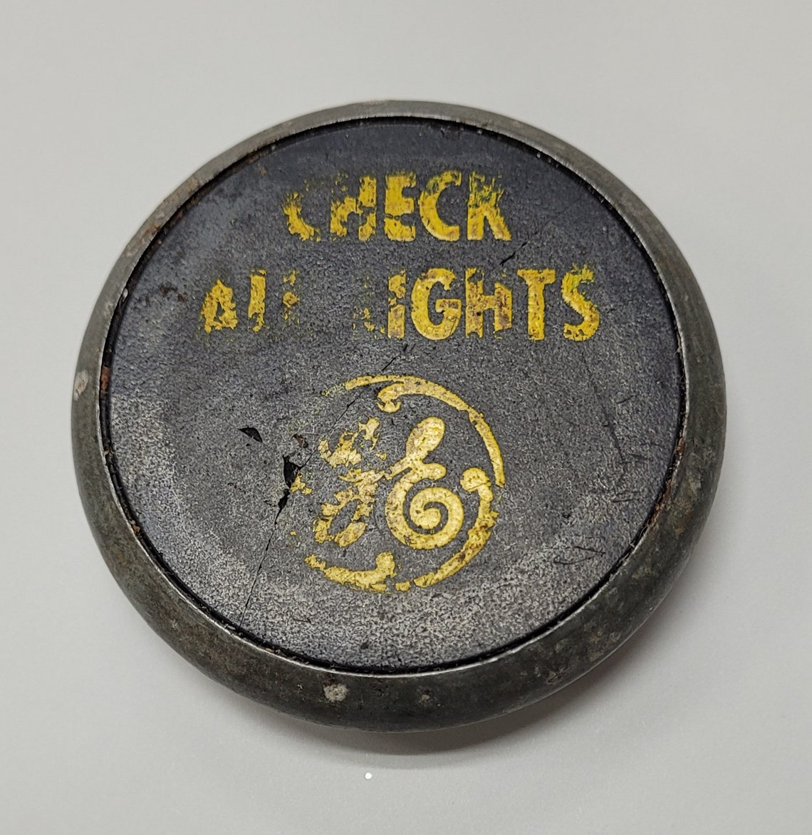 Vintage Advertising Magnet, the Size of a Hockey Puck, ge Check All ...